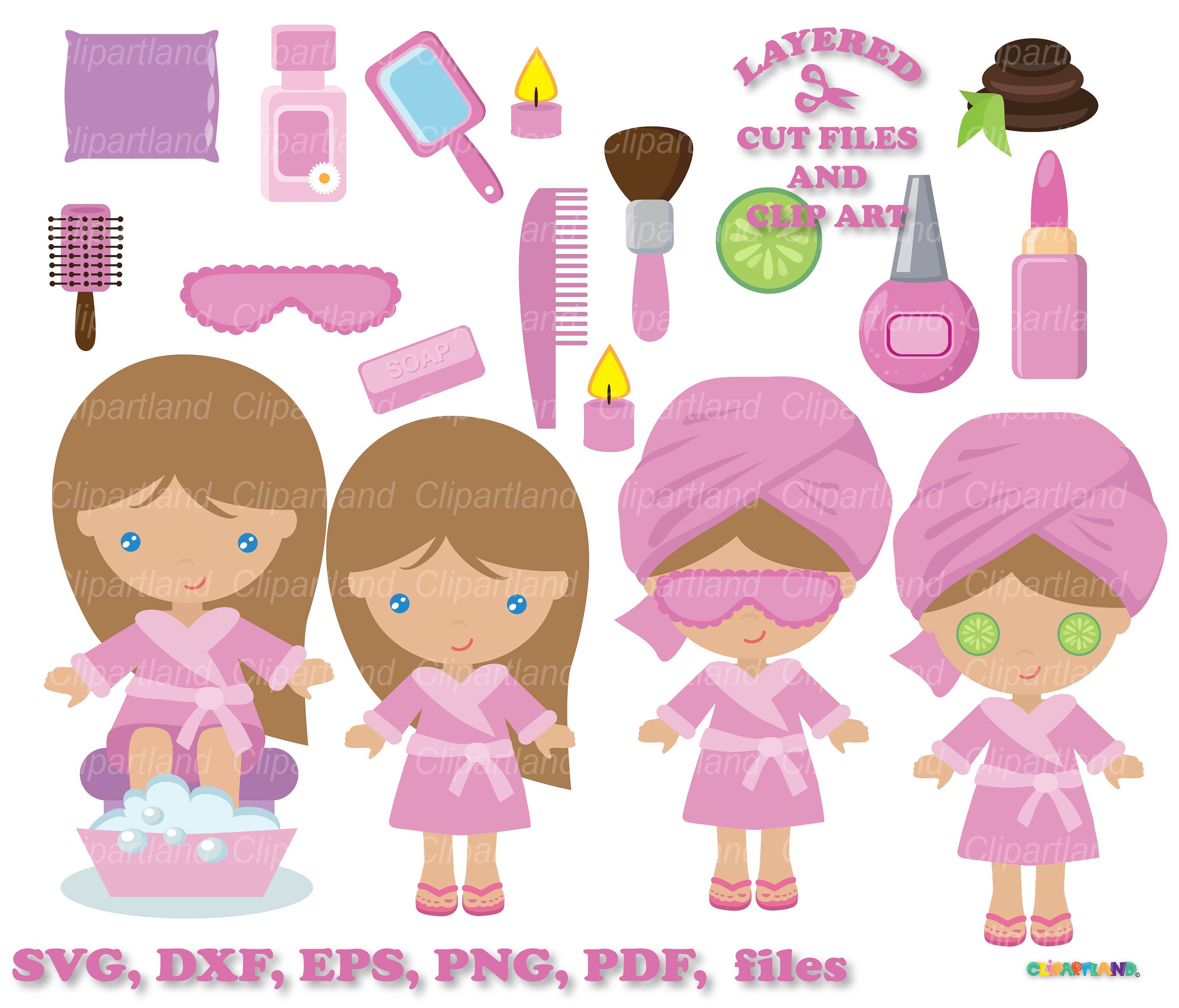 INSTANT Download. Cute Spa Girl Svg Cut Files. Personal and Commercial ...