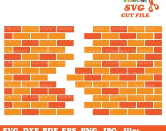 Brick Wall Clip Art | Etsy