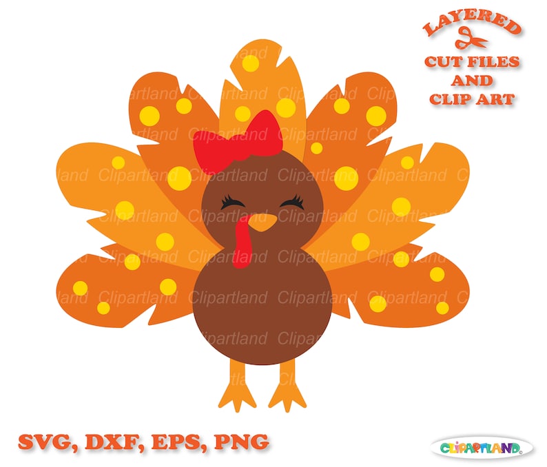 INSTANT Download. Cute Turkey Svg Cut File and Clip Art. - Etsy