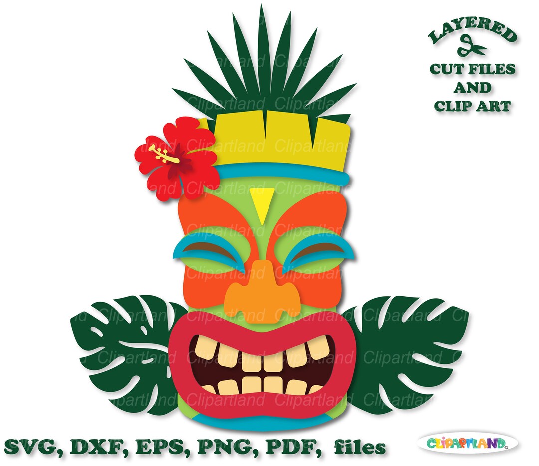 INSTANT Download. Cute Tiki Mask Svg Cut File and Clip Art. Commercial ...