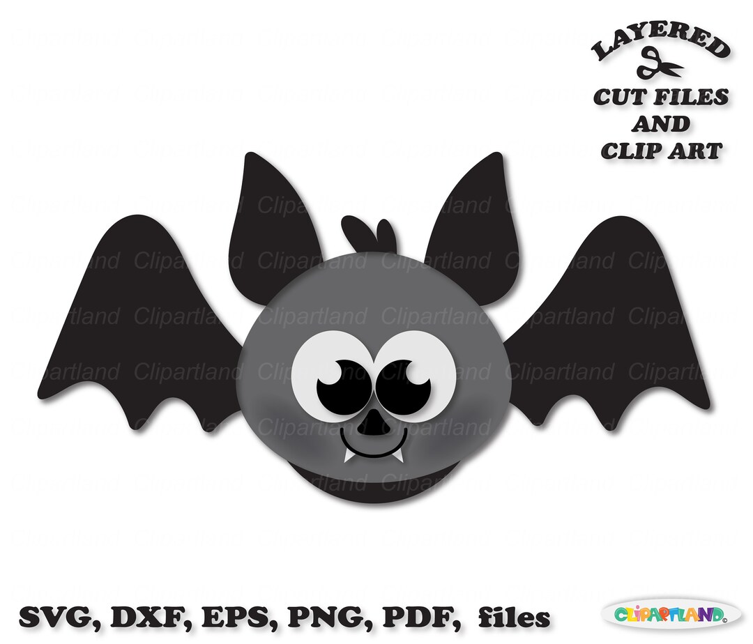 INSTANT Download. Cute Halloween Vampire Bat Cut Files and Clip Art. B ...