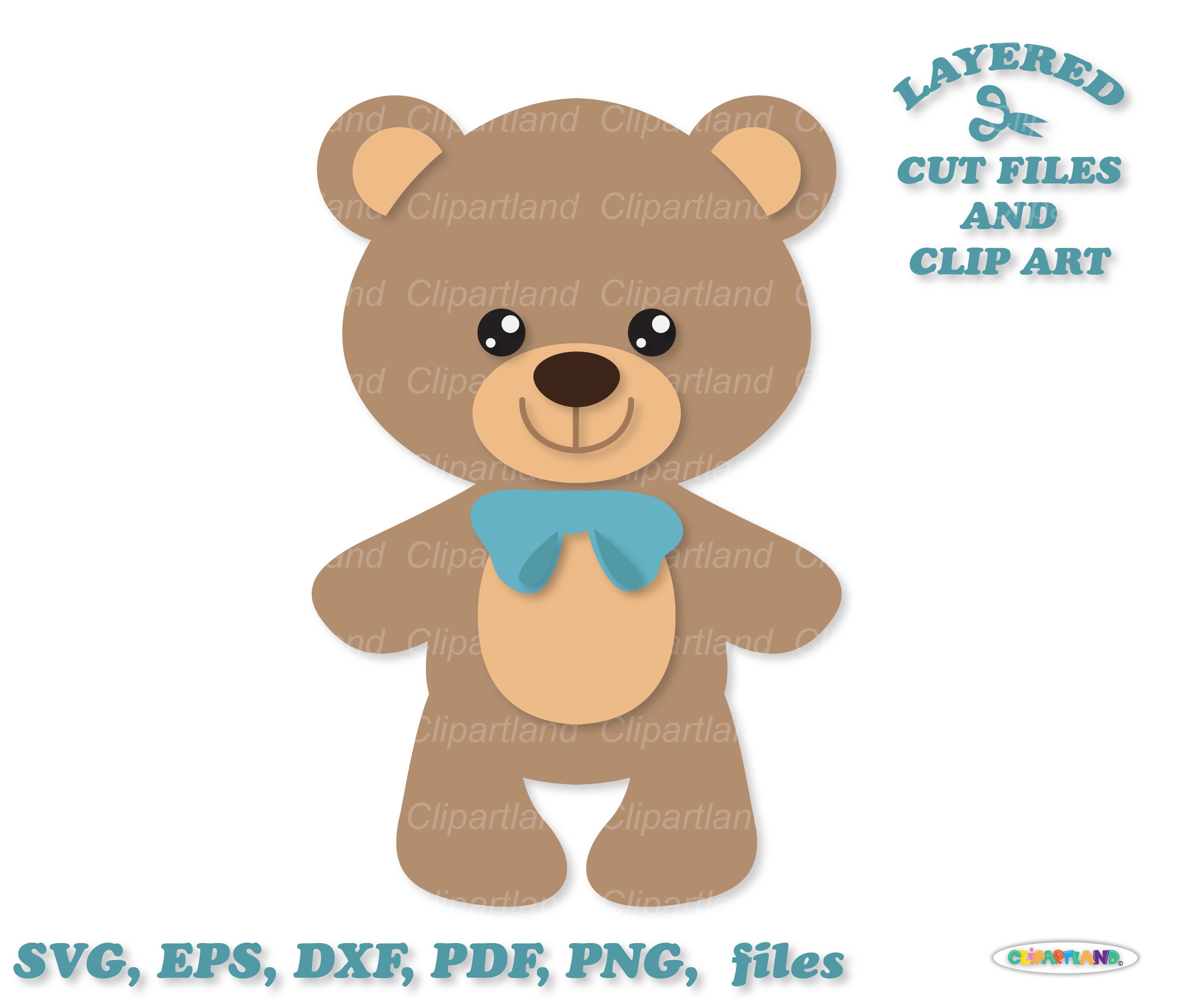 INSTANT Download. Cute Teddy Bear Boy Cut Files and Clip Art. - Etsy