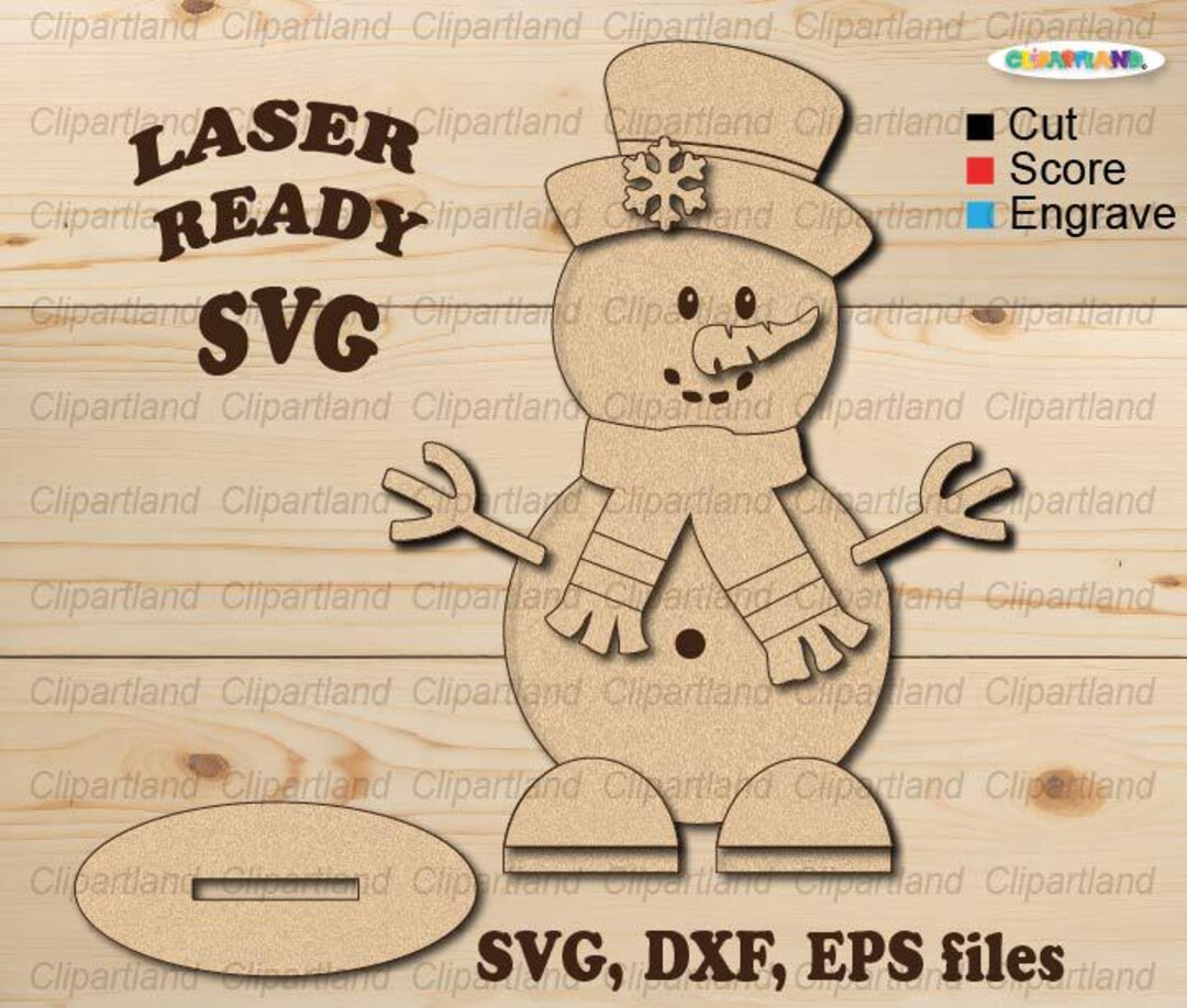 INSTANT Download. Standing Snowman for Laser Cutting. Glowforge, Cnc ...