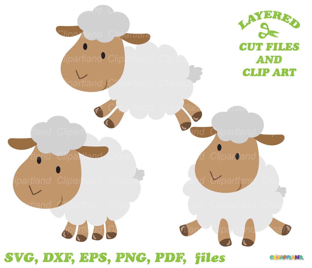 INSTANT Download. Cute Little Sheep Svg Cut File and Clip Art. Personal ...