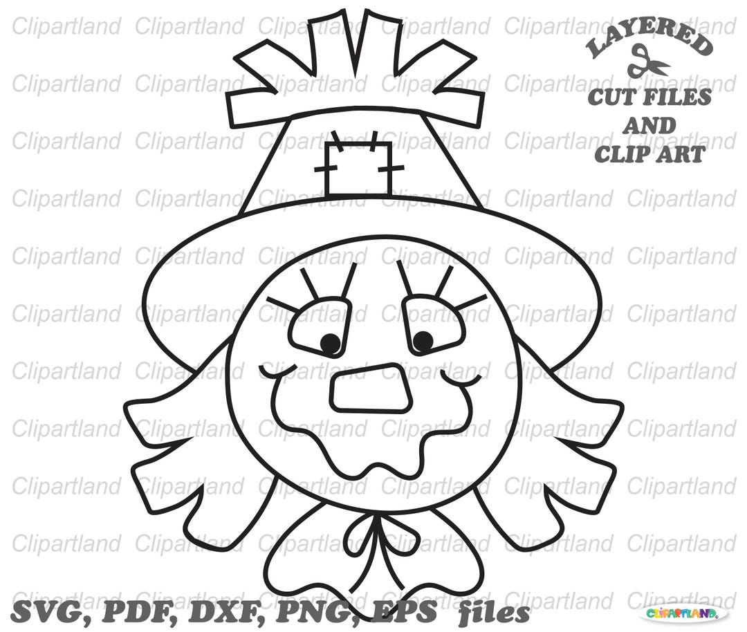 INSTANT Download. Scarecrow Face Cut Files and Clip Art. Personal and ...