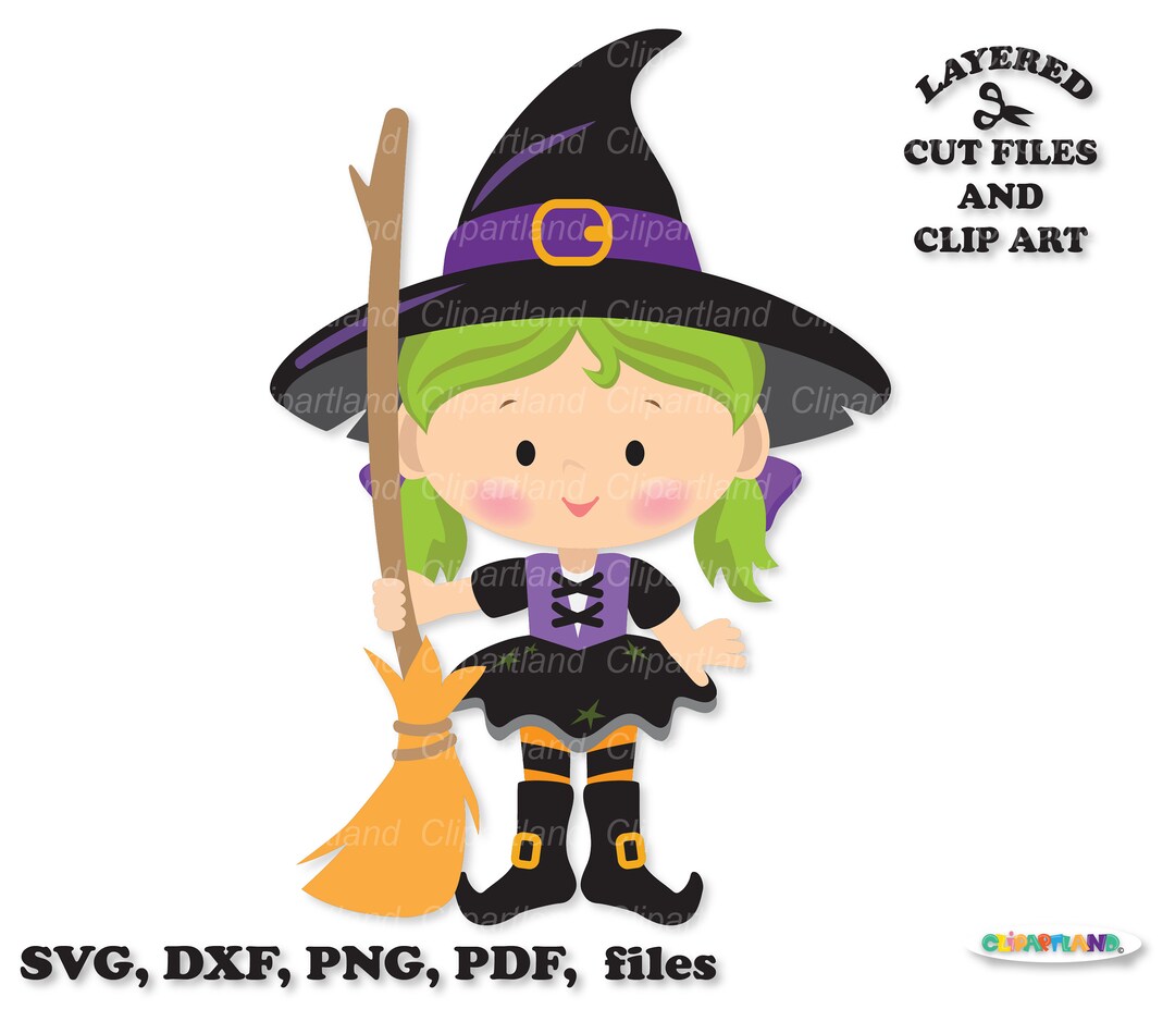INSTANT Download. Cute Little Witch Svg Cut File and Clip Art ...