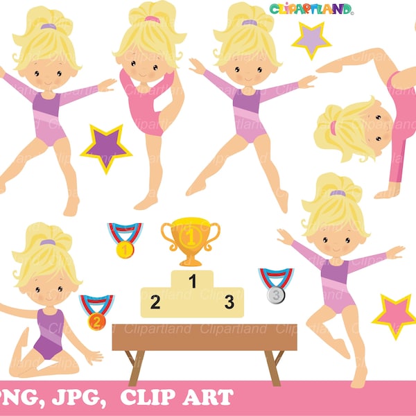 Gymnastic Clip Art - Etsy