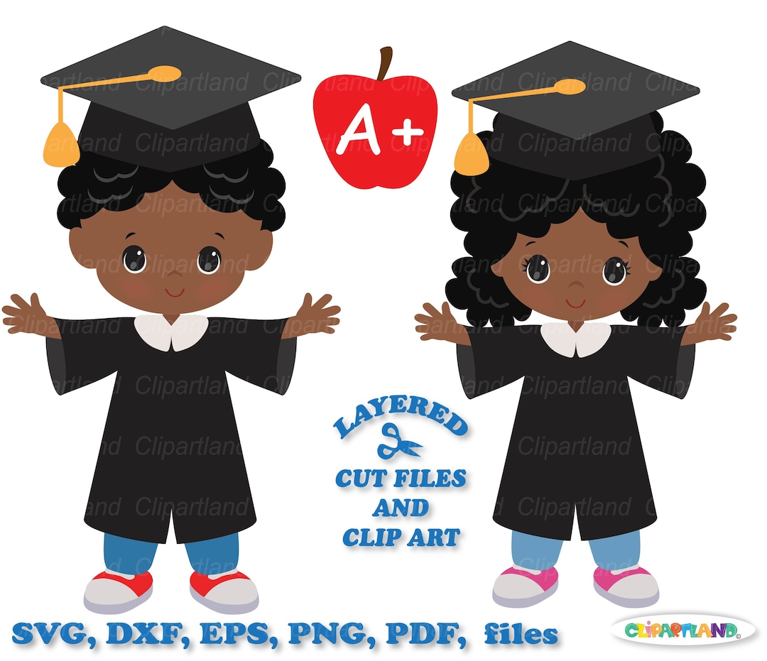 INSTANT Download. Cute Kindergarten Kids Graduation Cut File and Clip ...