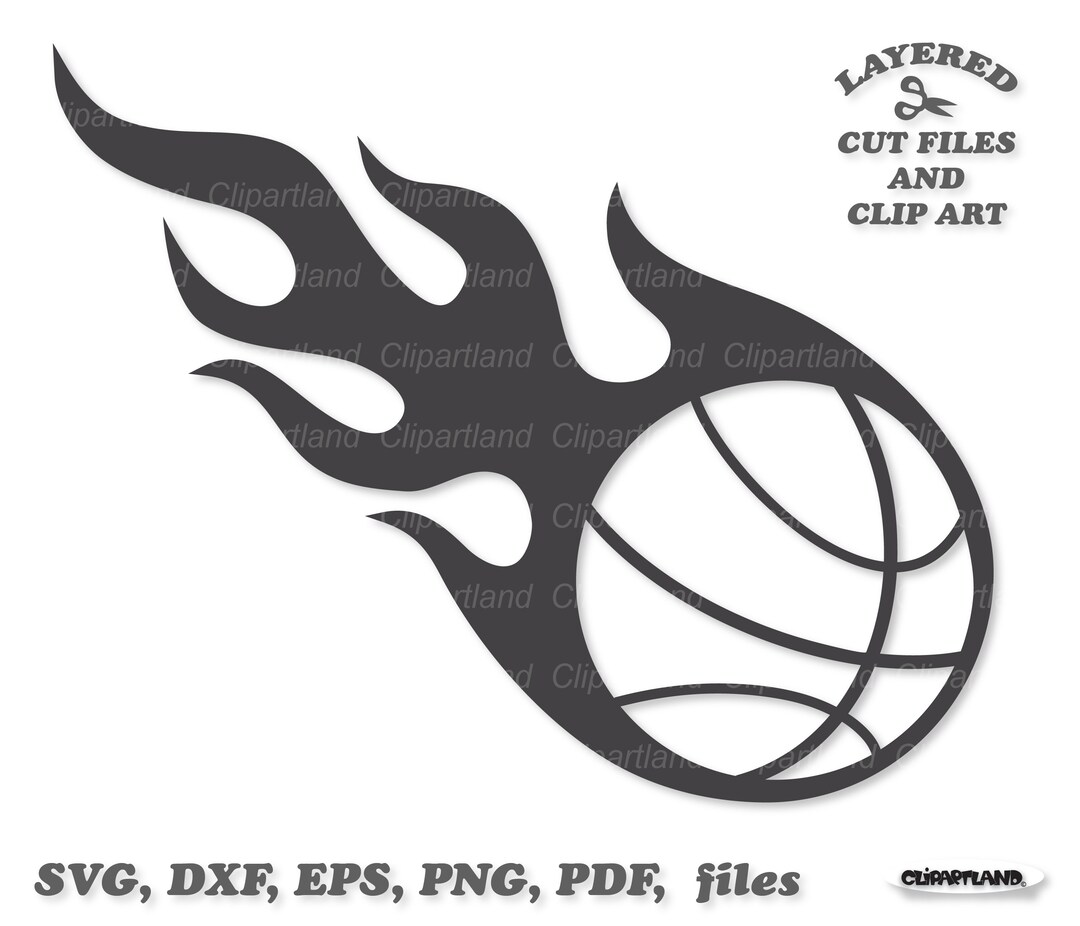 INSTANT Download. Flaming Basketball Svg Cut File. Fb_2. Personal and ...