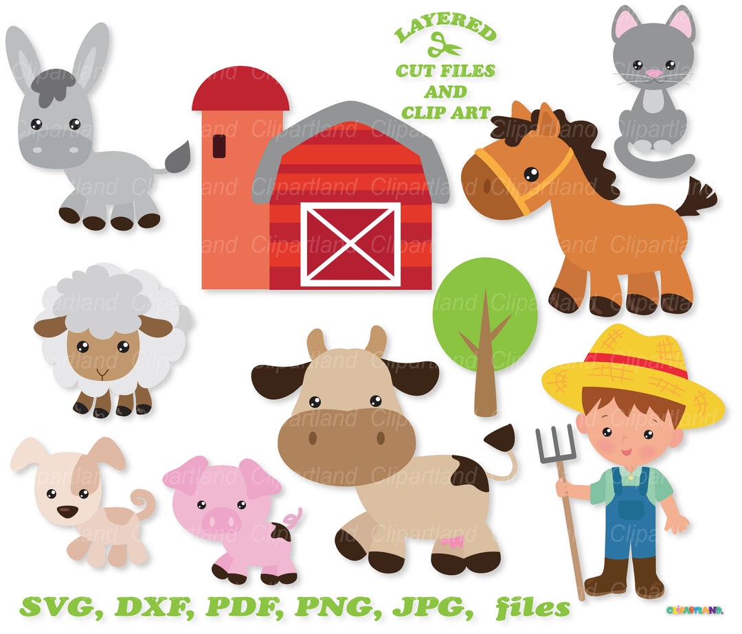 INSTANT Download. Farm Animals Svg Cut Files. Cf_5. Personal and ...