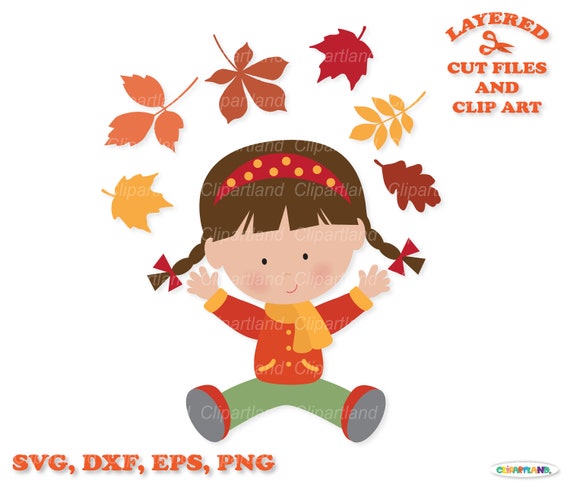 INSTANT Download. Fall Little Girl Svg Cut Files and Clip Art. - Etsy