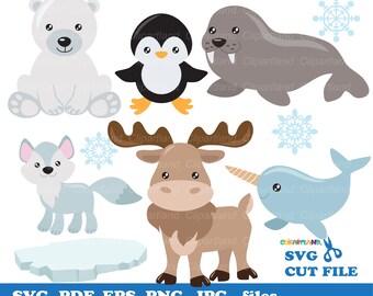 INSTANT Download. Arctic Animals Clip Art. Caa_3_bw. Personal - Etsy