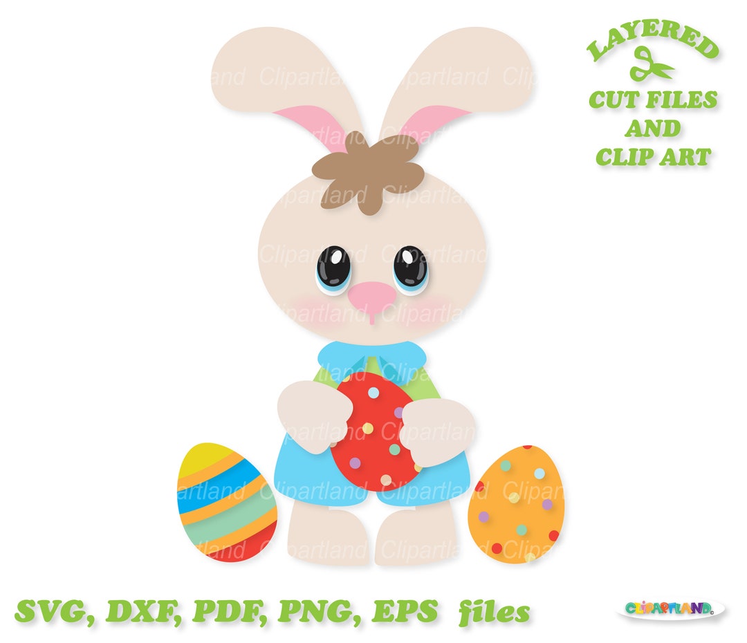 INSTANT Download. Cute Easter Bunny Boy Svg Cut Files and Clip Art ...