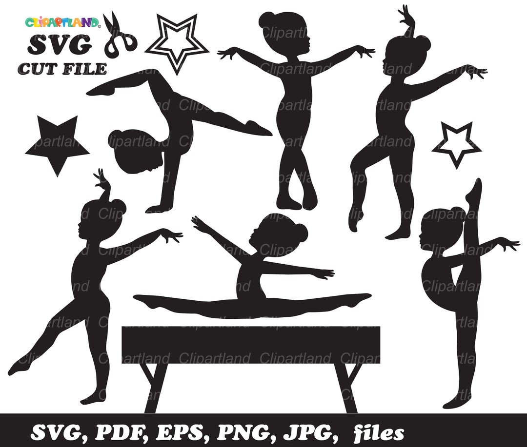 INSTANT Download. Gymnastics Girl Svg Cut File. Cgym_32. Personal and ...