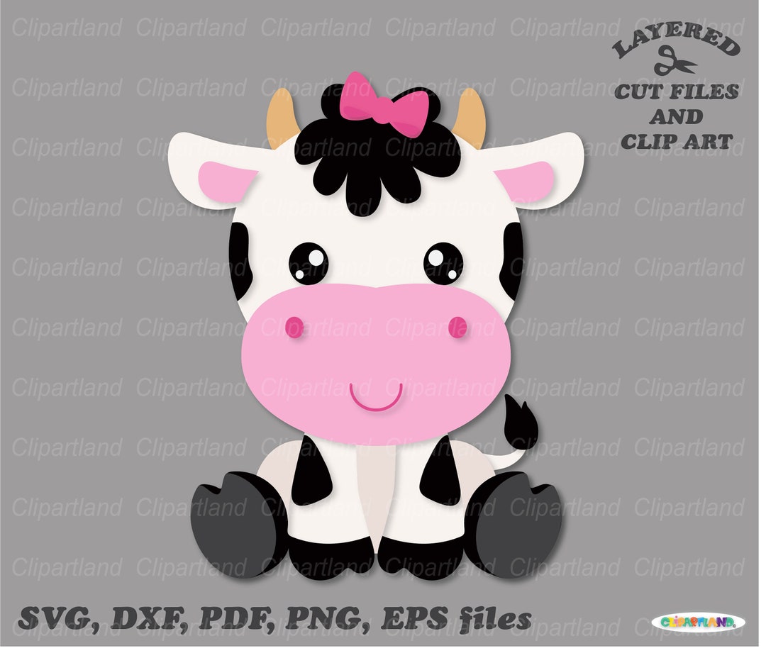 INSTANT Download. Little Sitting Cow Svg Cut File and Clip Art ...
