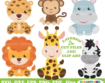 Jungle Baby Clip Art - Etsy