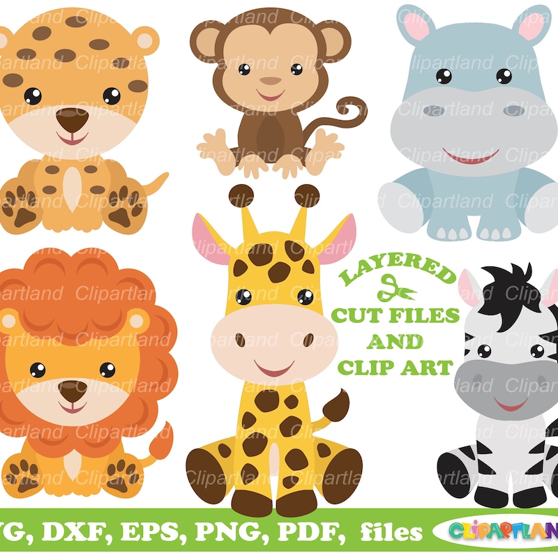 Jungle Animals Svg - Etsy