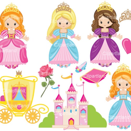 INSTANT Download. Cute Princess Clip Art. Cp_11_princess. - Etsy