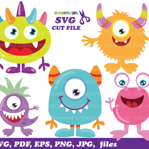 Monster Clip Art Commercial Use Instant Download PNG Little - Etsy UK