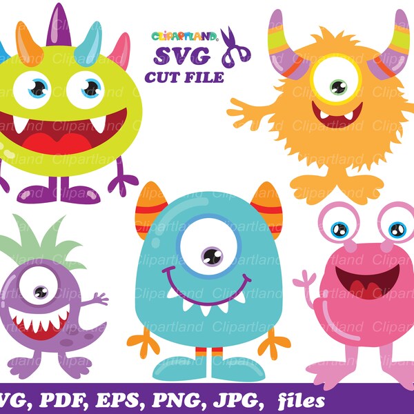 Monster Clip Art - Etsy
