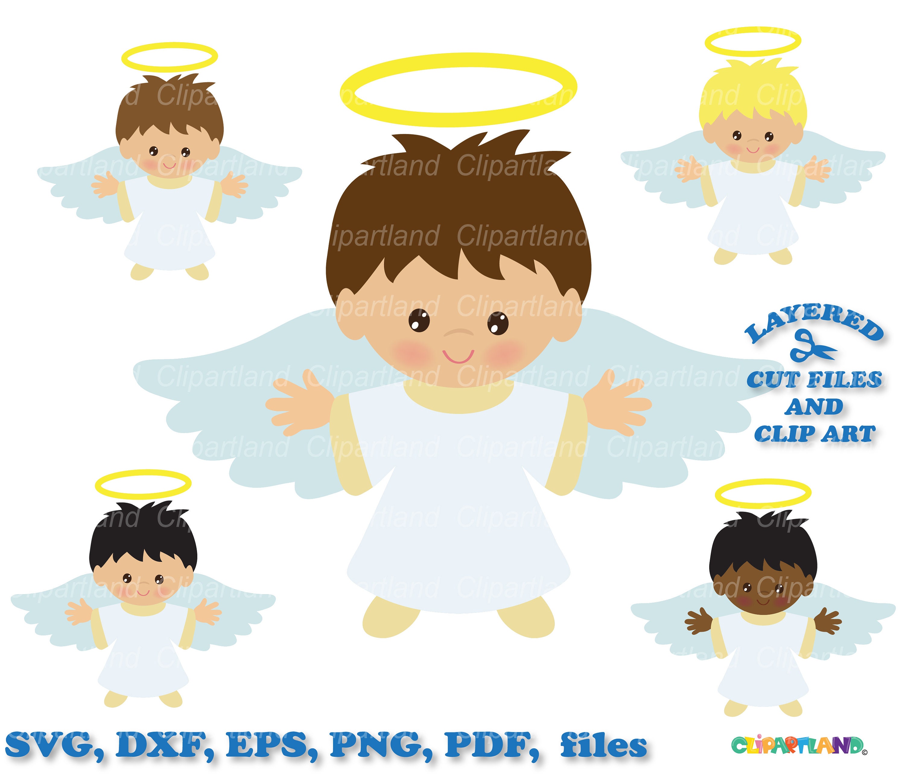 INSTANT Download. Cute Angel Cut File and Clip Art Svg. Commercial ...
