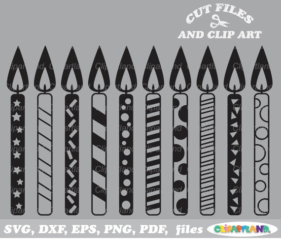 Black And White Birthday Candle Clip Art