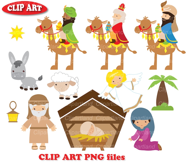INSTANT Download. Nativity Clip Art. Christmas Clip Art. - Etsy