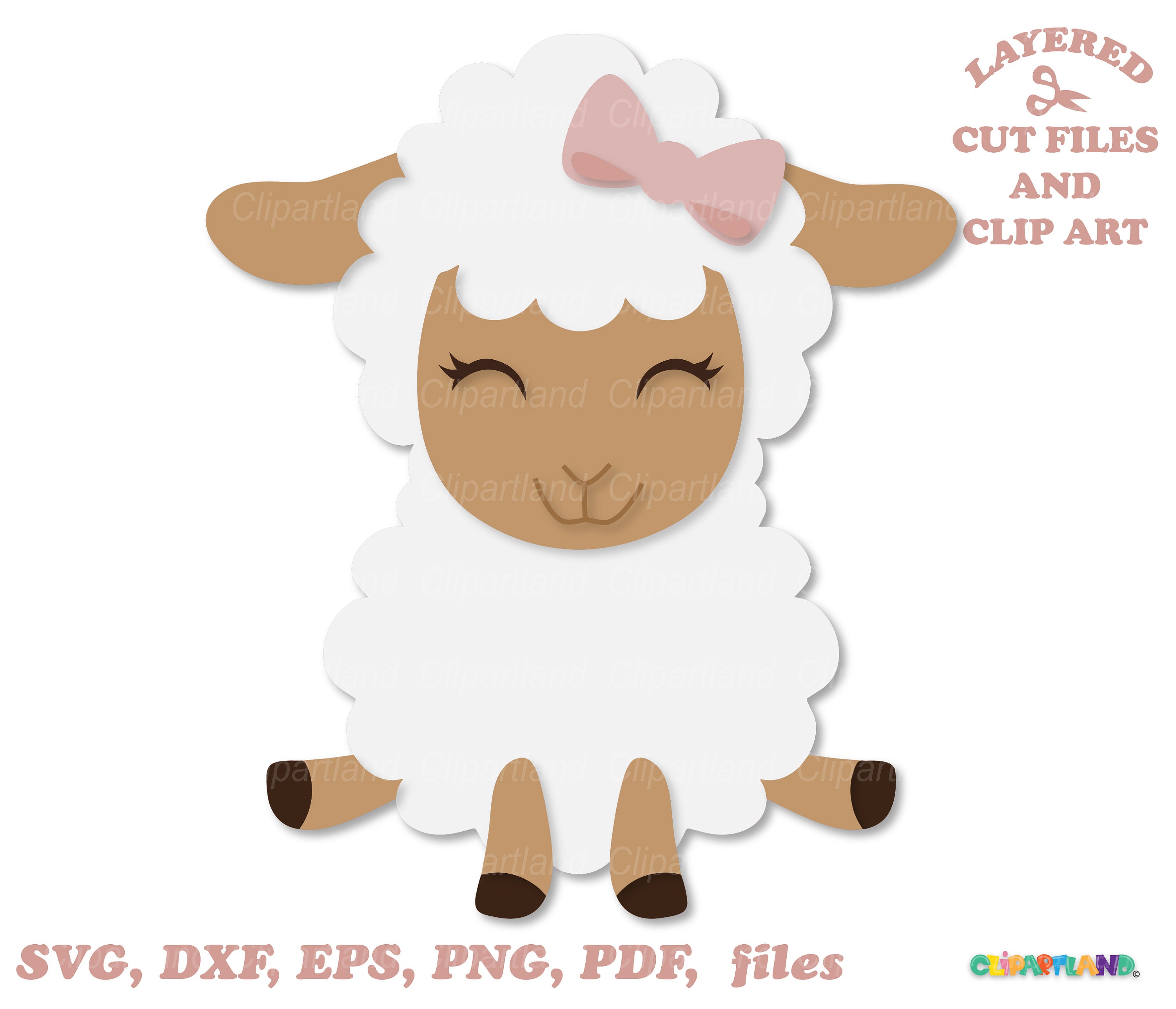 Cute Sheep SVG Cut File & Clipart (commercial License) - Etsy