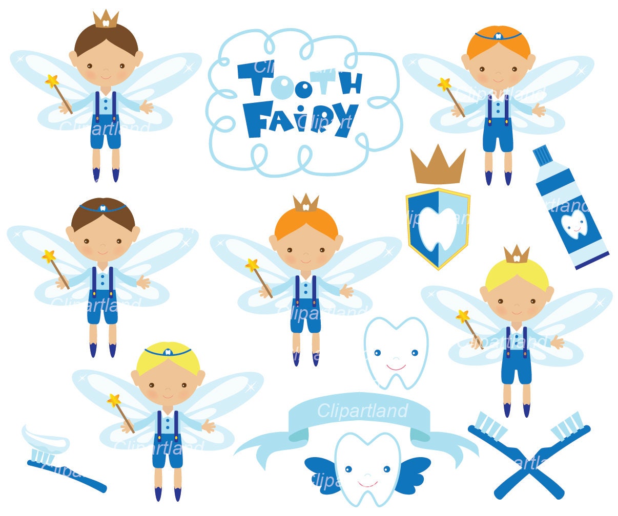 INSTANT Download. Tooth Fairy boy clip art. Ctf_boy_1. | Etsy