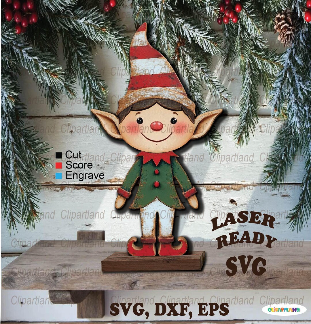 Christmas Elf Shelf Sitter, Laser Cut File (SVG, DXF, EPS) - Etsy