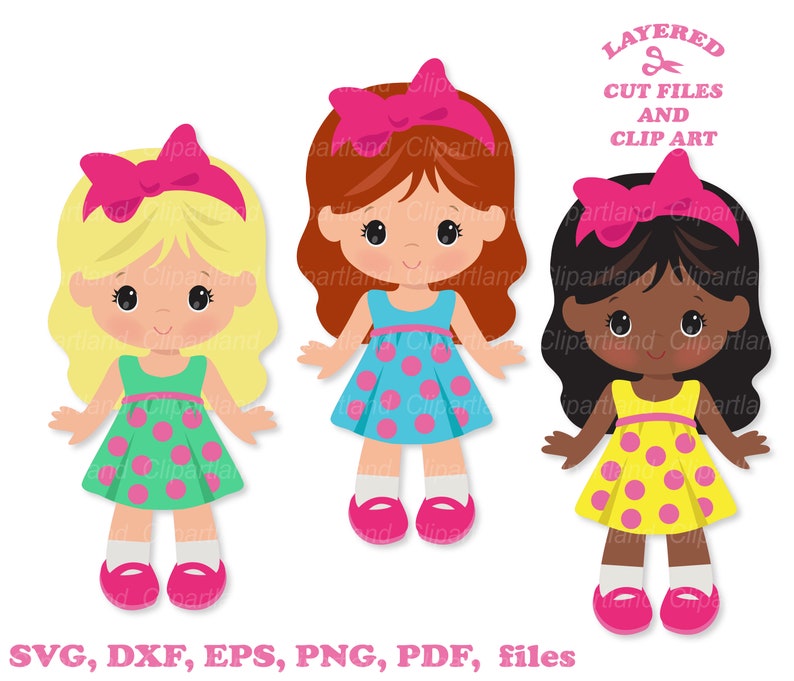 INSTANT Download. Cute Girl Svg Cut Files and Clip Art. - Etsy