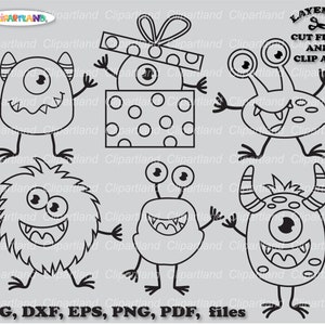 INSTANT Download. Stick Figure Monsters Svg Cut File and Clip Art ...