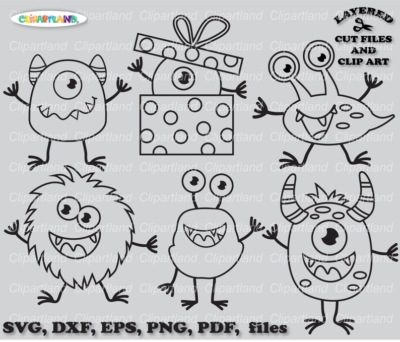 INSTANT Download. Stick Figure Monsters Svg Cut File and Clip - Etsy