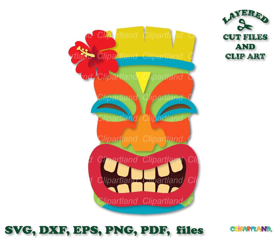 INSTANT Download. Cute Tiki Mask Svg Cut File and Clip Art. Commercial ...