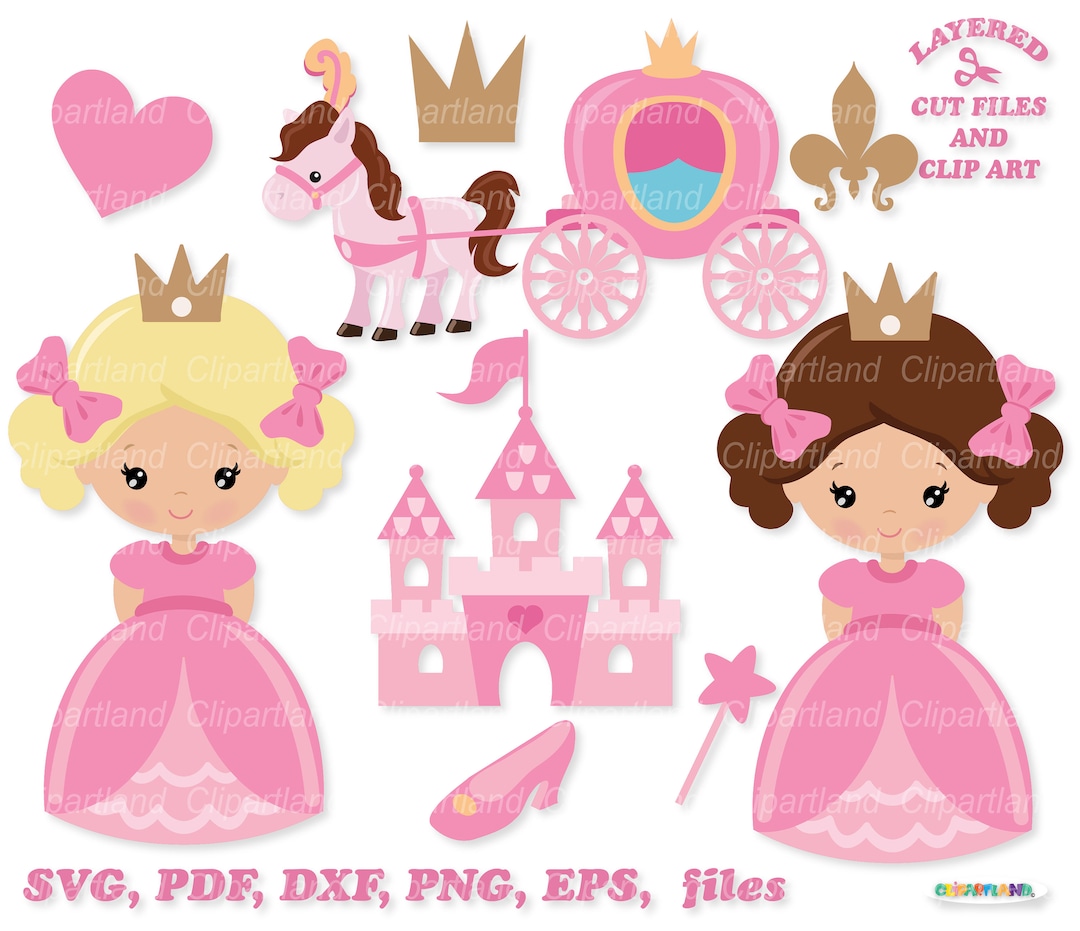 INSTANT Download. Cute Little Princess Svg Cut File and Clip Art ...