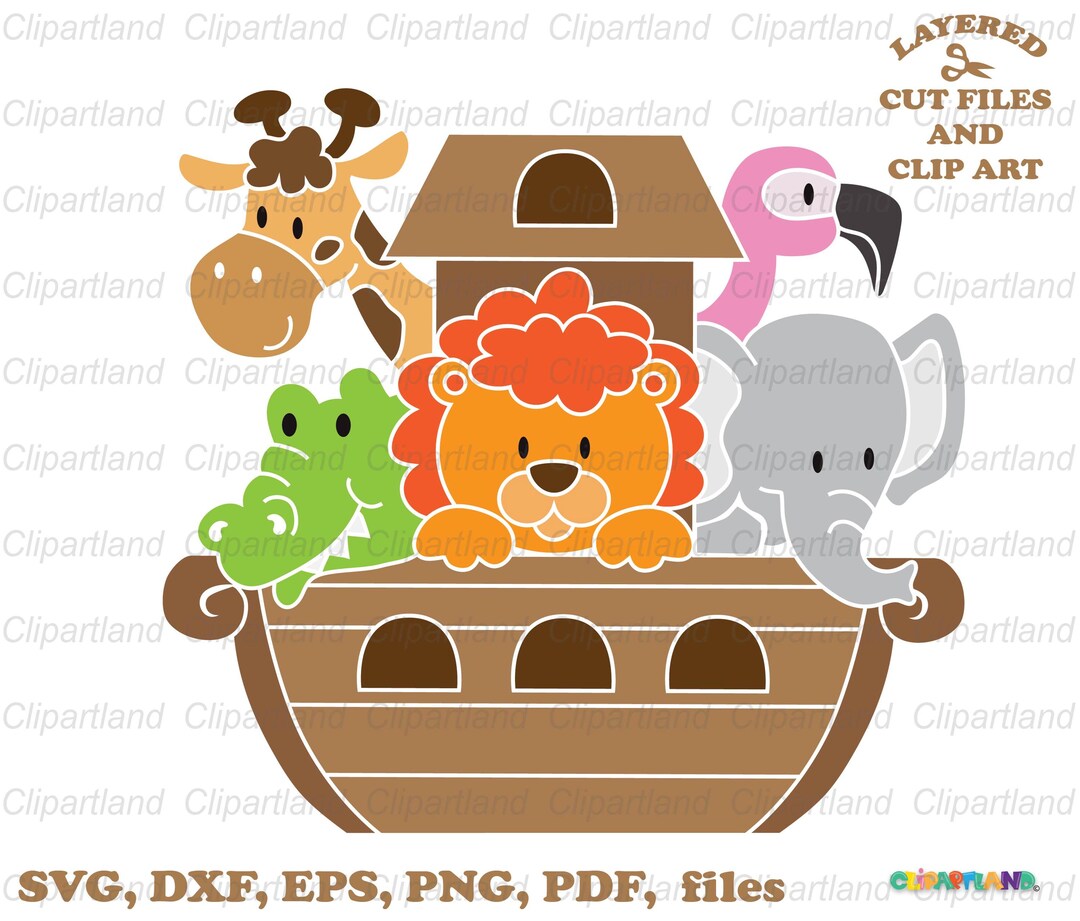 INSTANT Download. Cute Noah's Ark Svg Cut Files and Clip Art. African ...