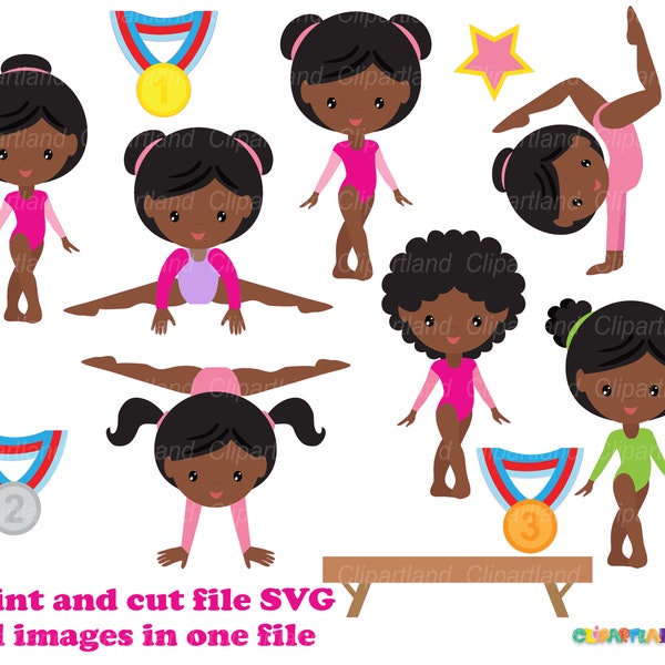 Gymnast Clip Art - Etsy