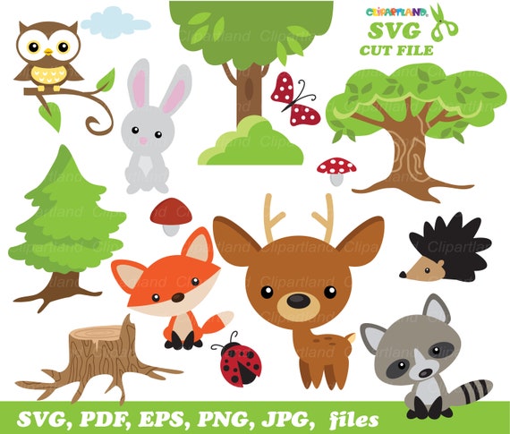 INSTANT Download. Forest animal svg cut file. Forest friends | Etsy