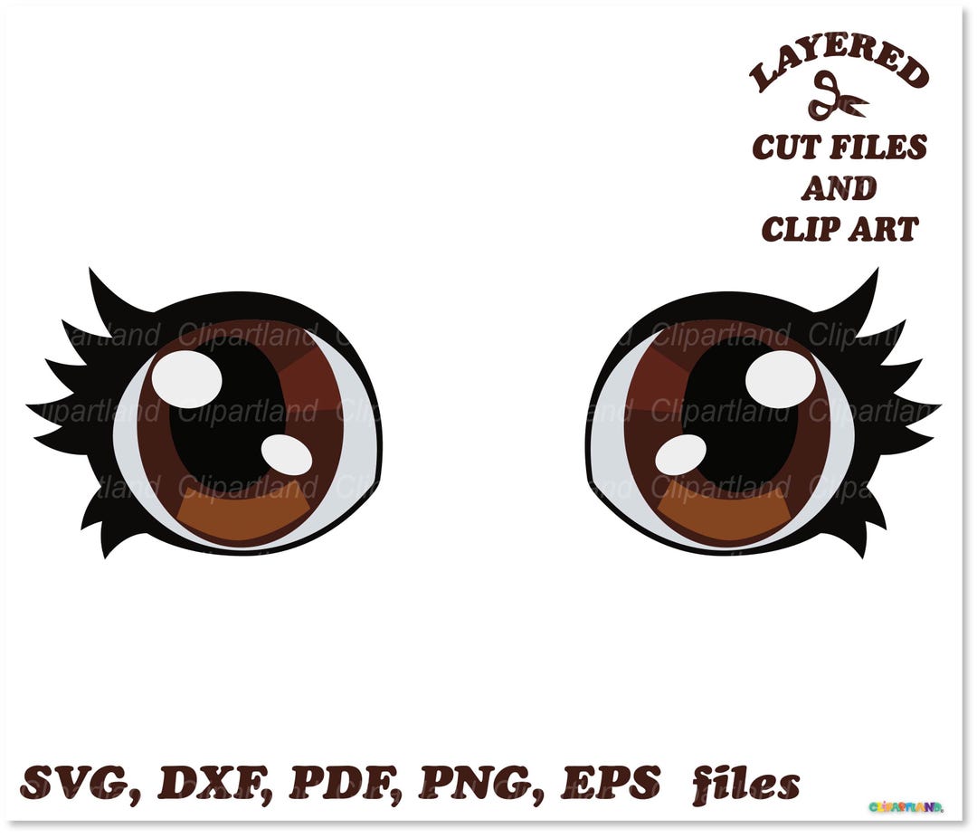 Cartoon Eyes SVG Cut File & Clipart (commercial License) - Etsy