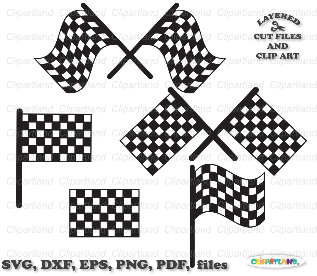 INSTANT Download. Checkered Flag Svg Cut File and Clip Art. Commercial ...