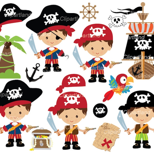 Pirate Clipart - Etsy