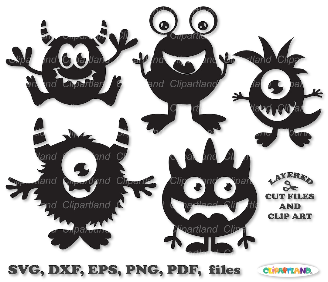 INSTANT Download. Monster Silhouette Svg Cut Files. Cm_14. Personal and ...