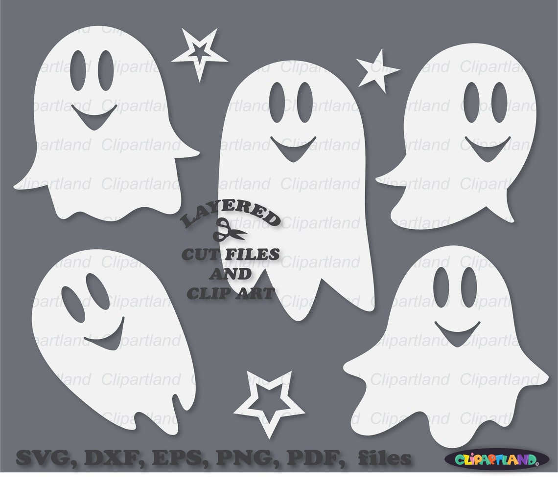 Cute Halloween Ghost SVG Cut File & Clipart (commercial License) - Etsy