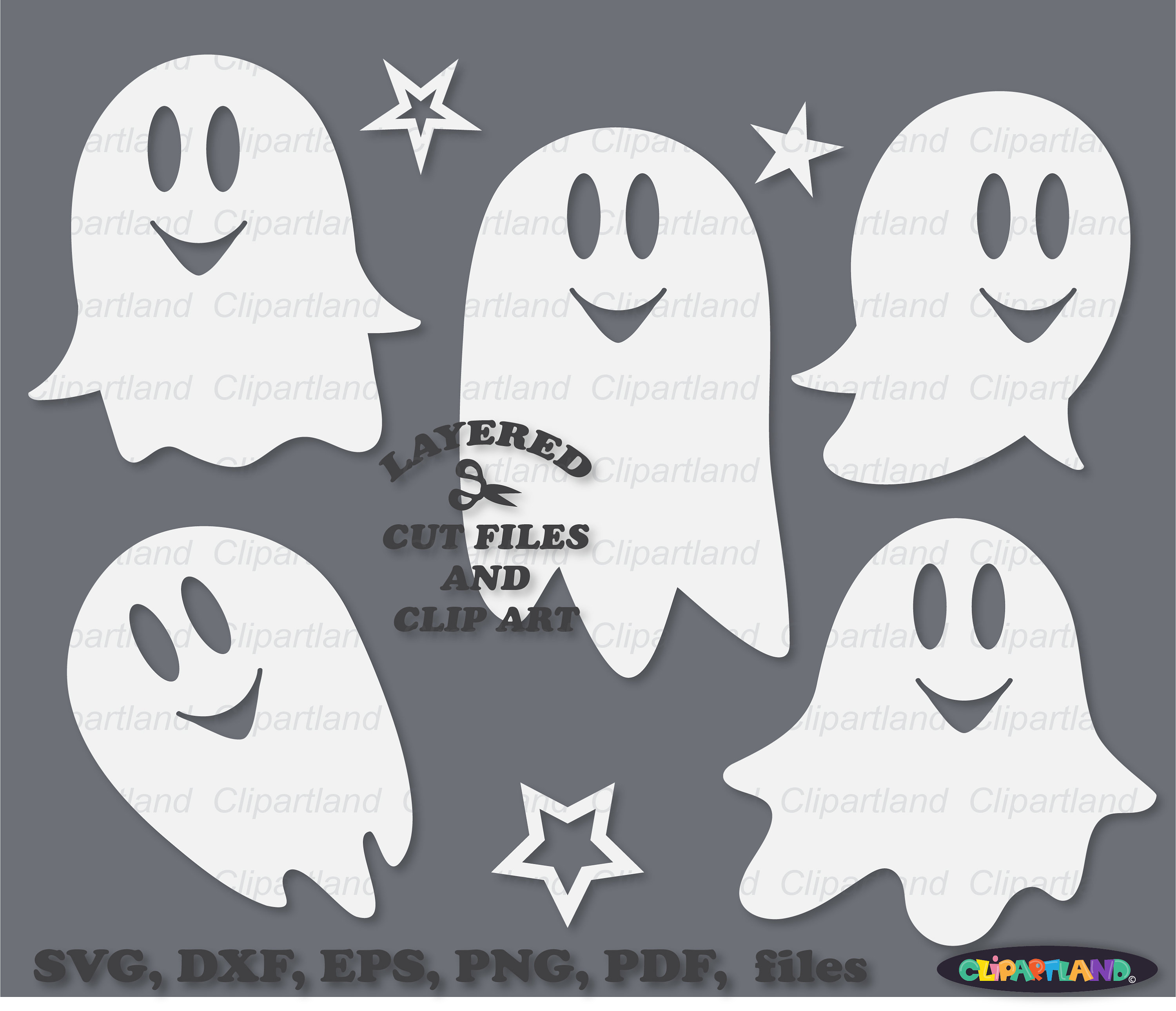 INSTANT Download. Cute Halloween Ghost Svg Cut File and Clip - Etsy