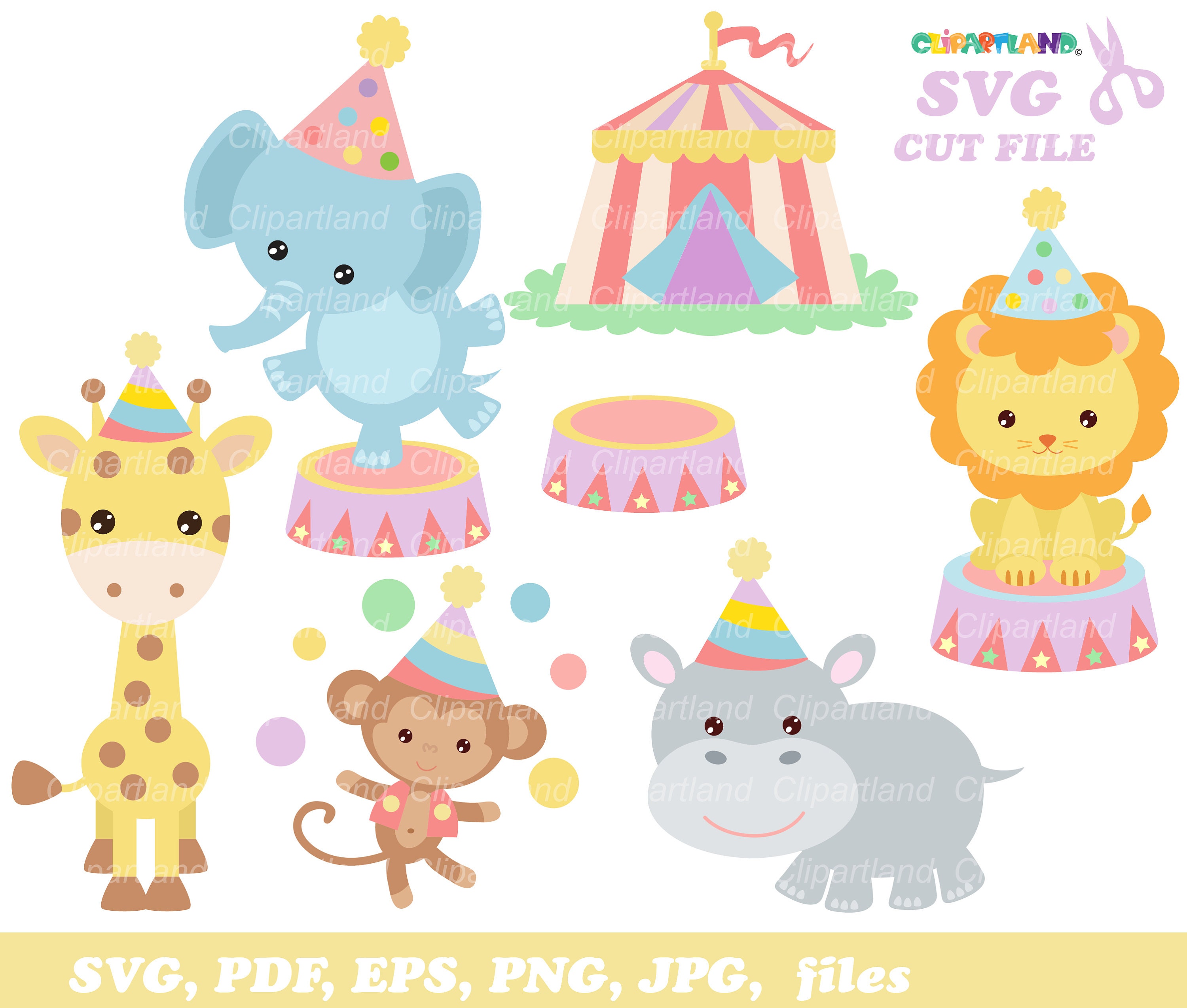 Descarga INSTANTÁNEA. Circus animal svg cut file. Ccirc_1. Uso personal ...