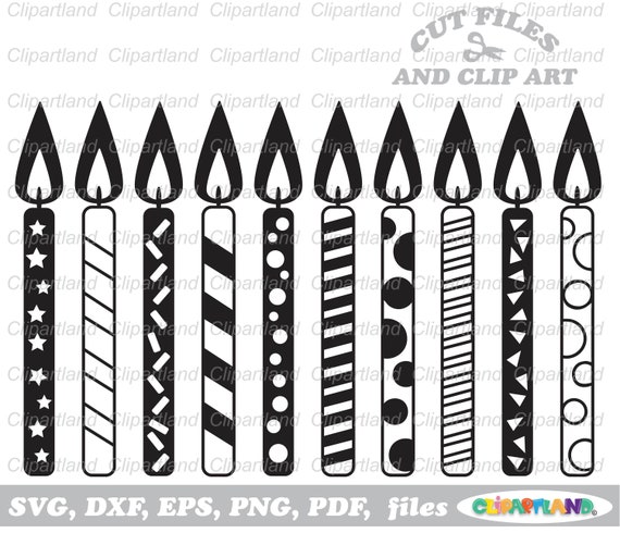 Birthday Candle Clip Art Black And White
