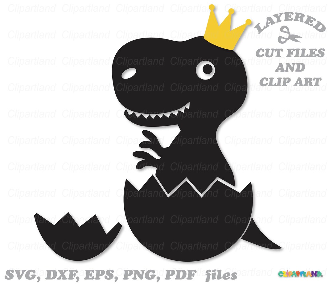 INSTANT Download. T-rex Baby Dinosaur Svg Cut File and Clip Art ...