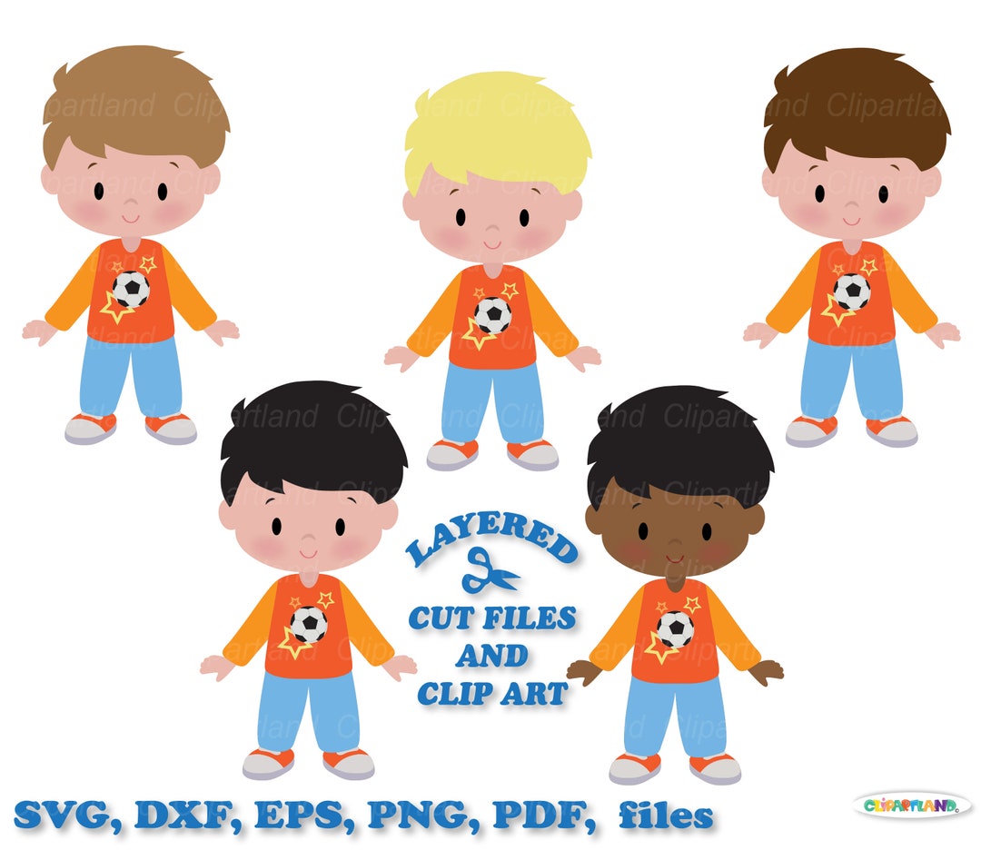 INSTANT Download. Cute Little Boy Svg Cut File and Clip Art. Commercial ...