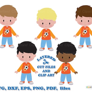 INSTANT Download. Cute Little Boy Svg Cut File and Clip Art. Commercial ...