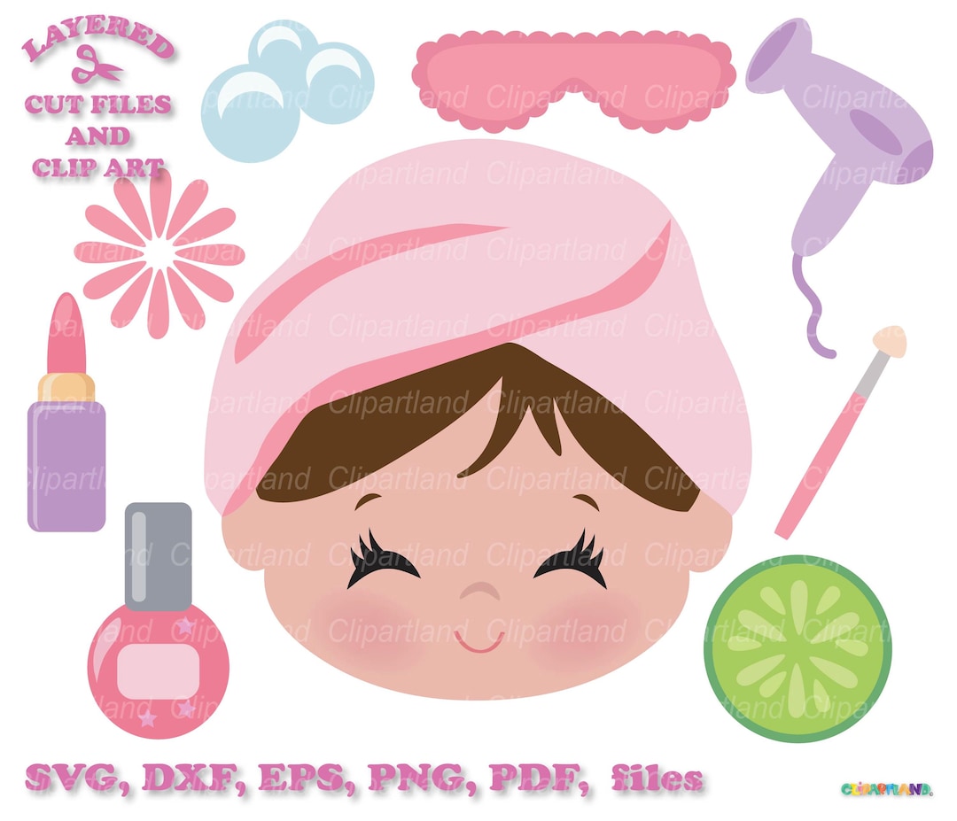Spa Girl Clipart & Cut File, Birthday SVG (digital Download) - Etsy